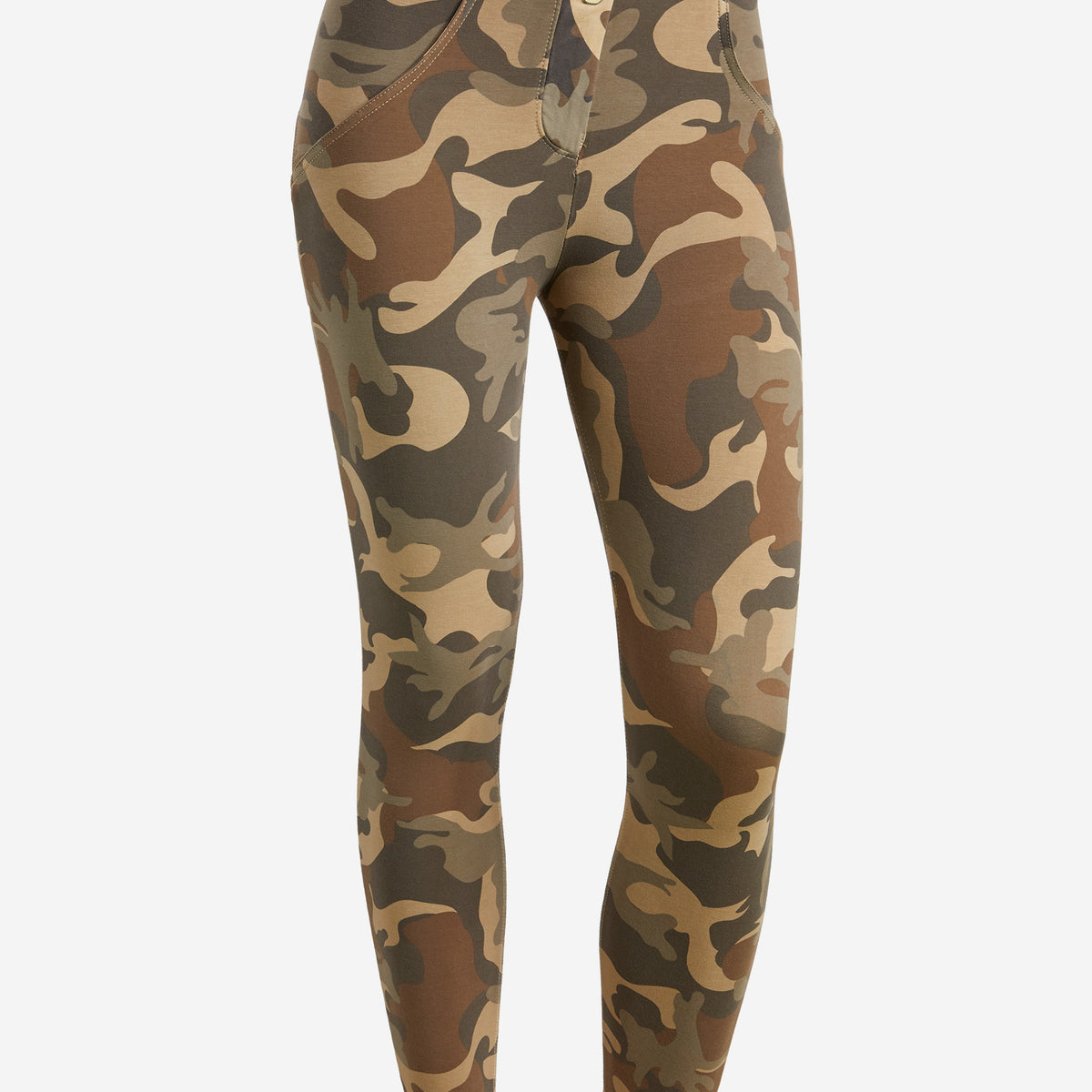 Pantalon push-up WR.UP® camouflage modèle 7/8 super skinny coupe sabli
